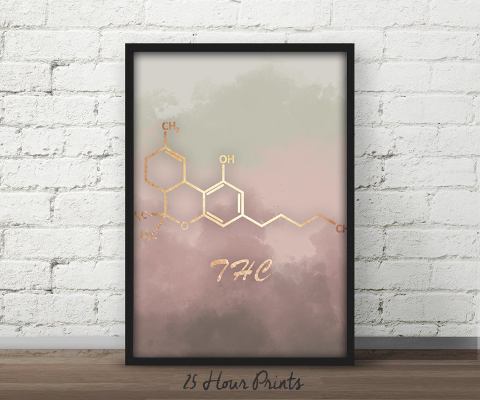 THC Molecule Art print THC poster Cannabis Poster Cannabis | Etsy