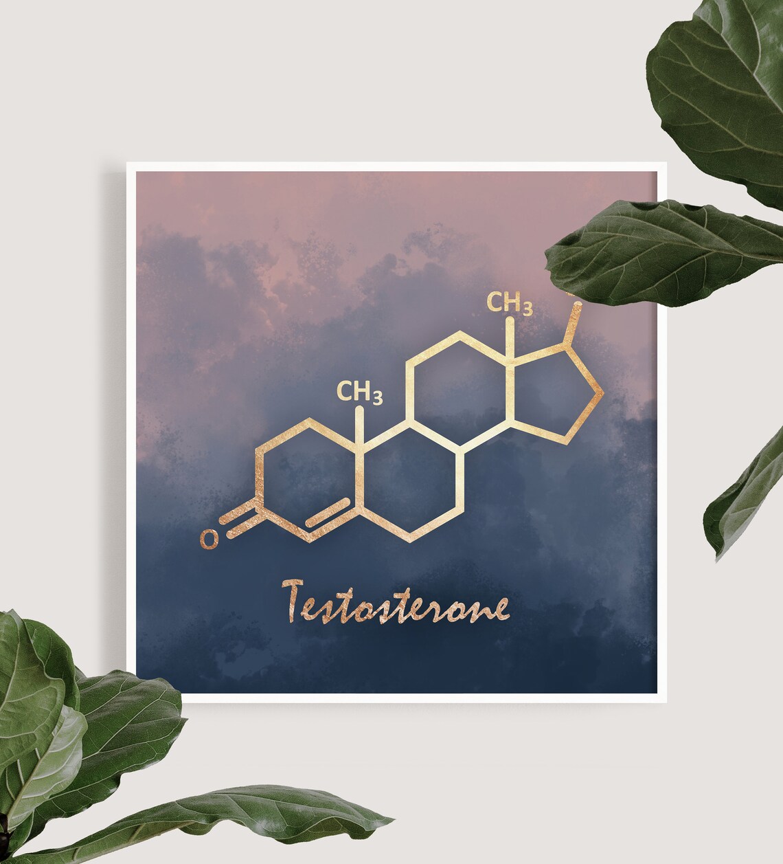 Instant Download Testosterone Molecule, Testosterone Molecule Print ...