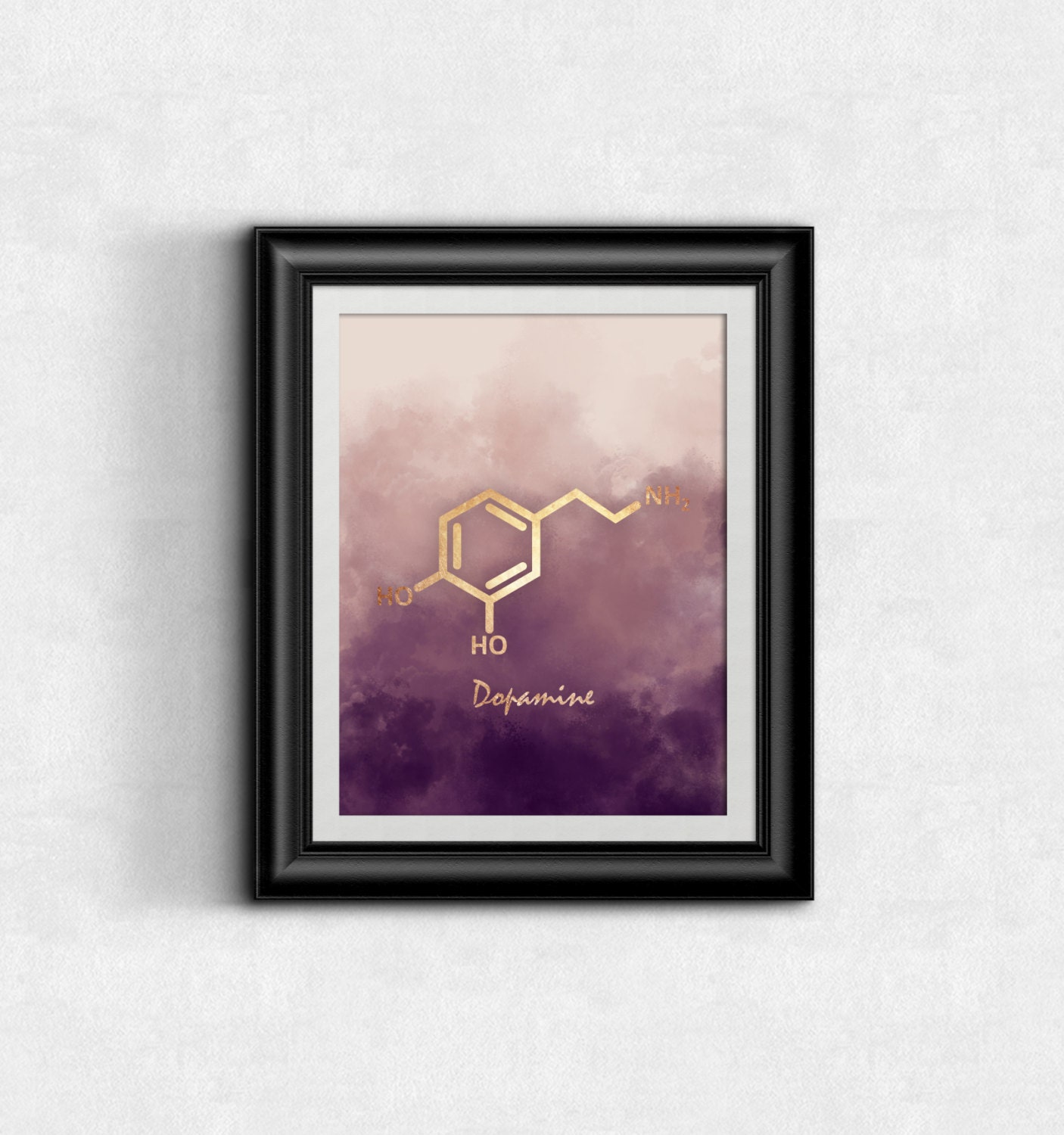 Instant Download Dopamine Art Print Dopamine Poster Molecule - Etsy
