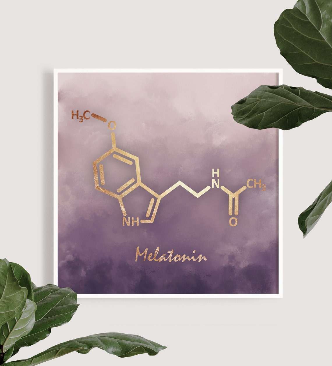 Melatonin Molecule Poster, Chemistry Teacher Gift, Science Teacher Gift ...