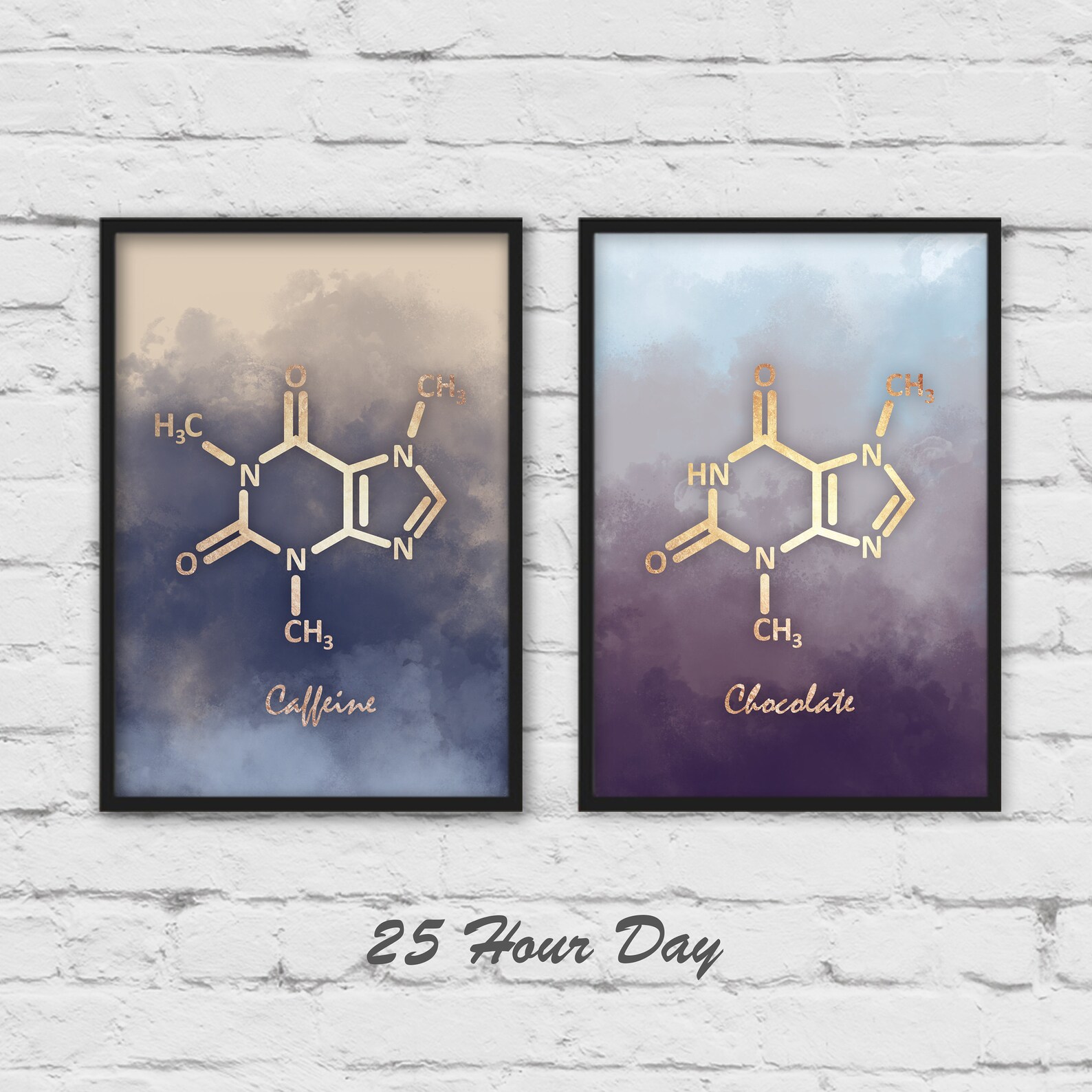 Chocolate Molecule Poster Chocolate Poster Molecule Art - Etsy