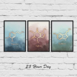 Caffeine Molecule Poster, Caffeine Art Print, Coffee Art, Caffeine Wall ...