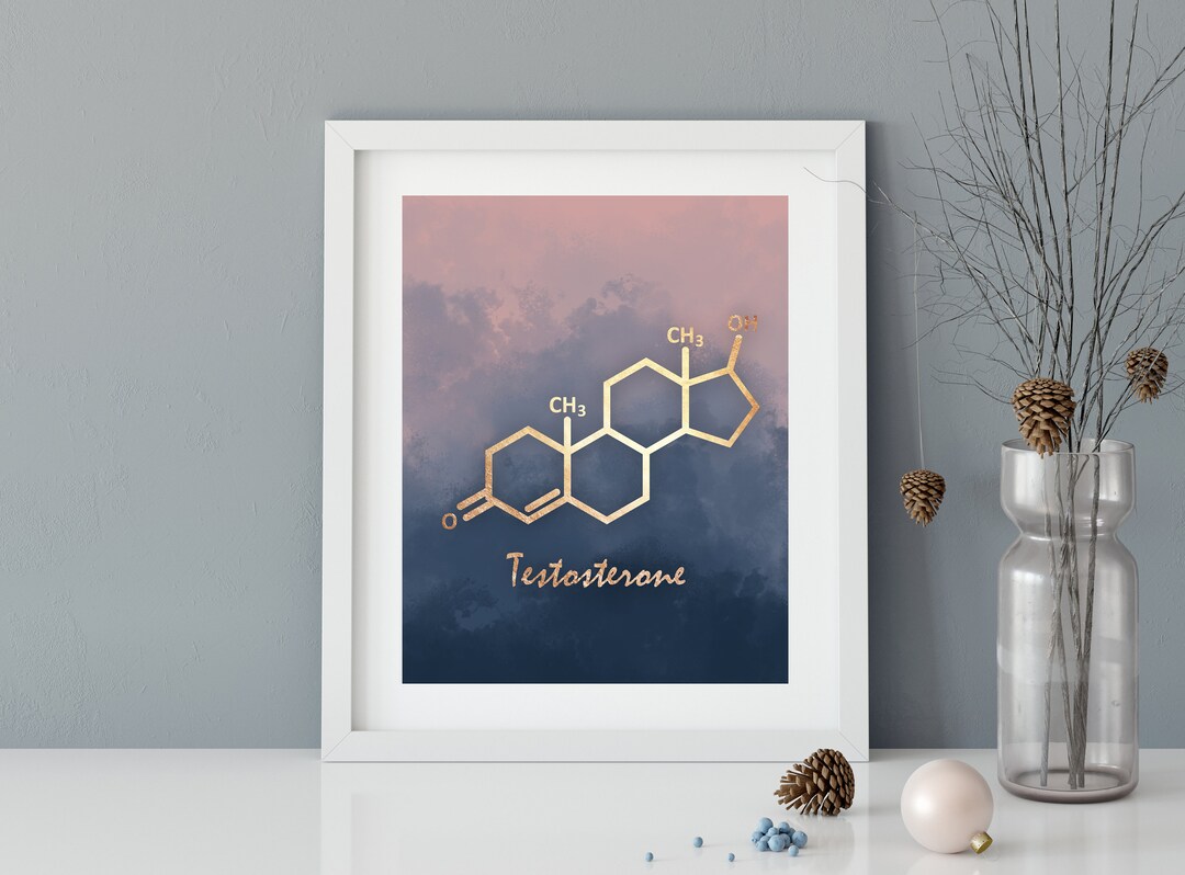 Testosterone Molecule Poster, Testosterone Art Print, Chemistry Poster ...