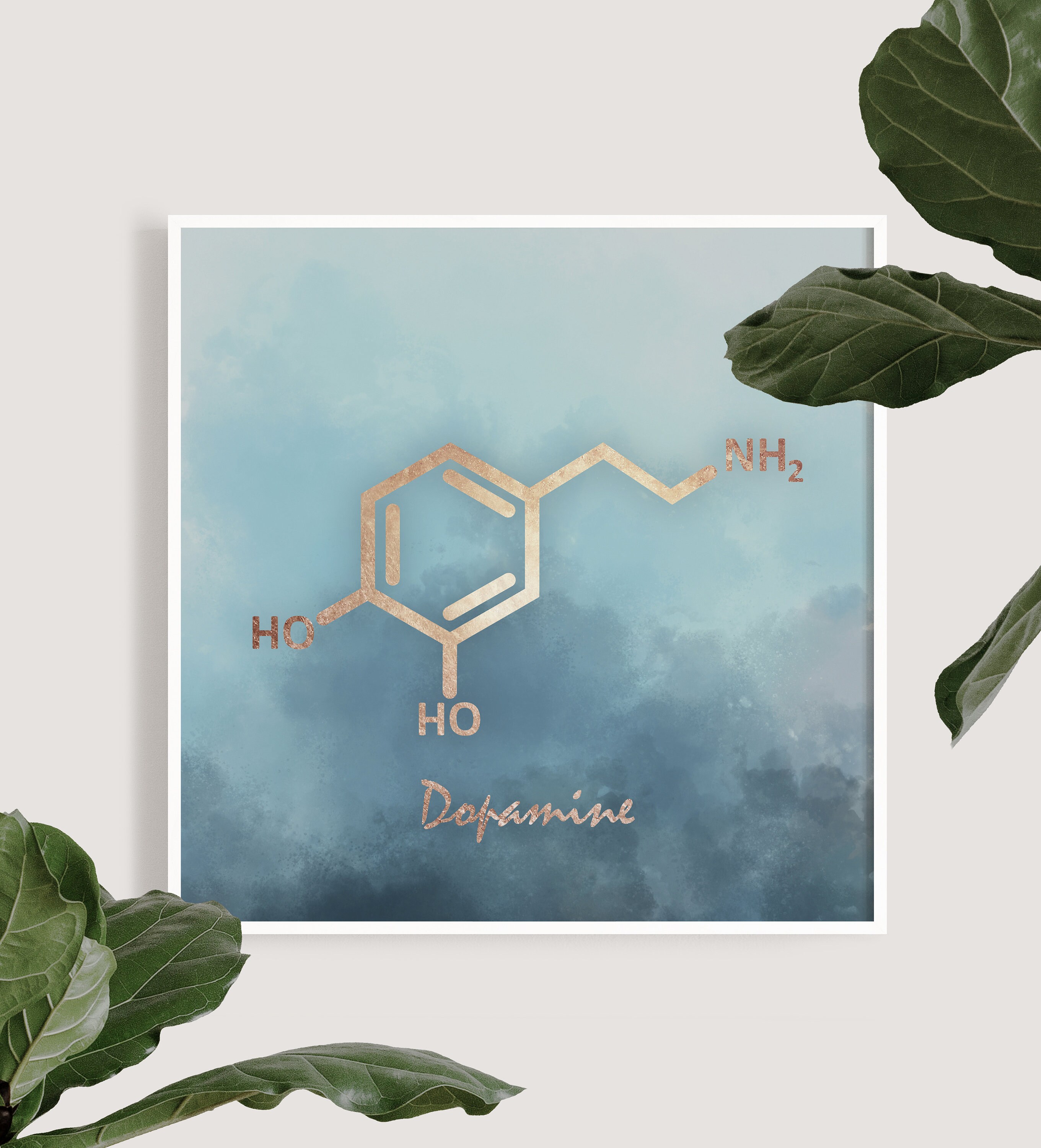 Art Prints Set Dopamine Art Oxytocin Art Dopamine Molecule | Etsy