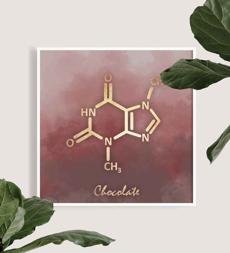 Chocolate Molecule Poster Chocolate Poster Molecule Art - Etsy