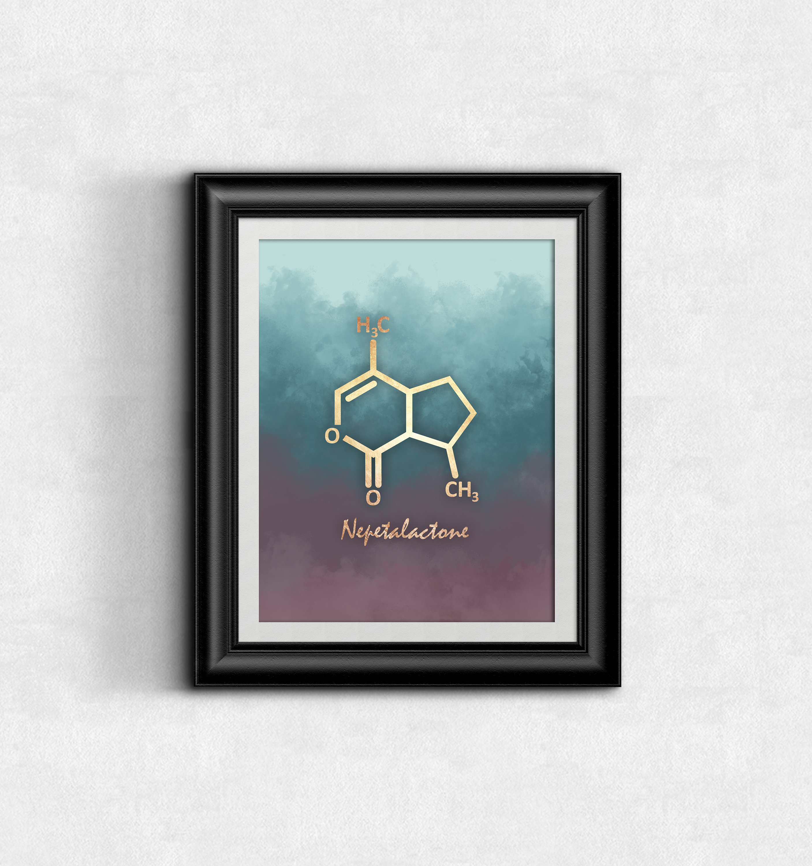 Catnip Molecule Poster, Nepetalactone Molecule, Science Teacher Gift ...
