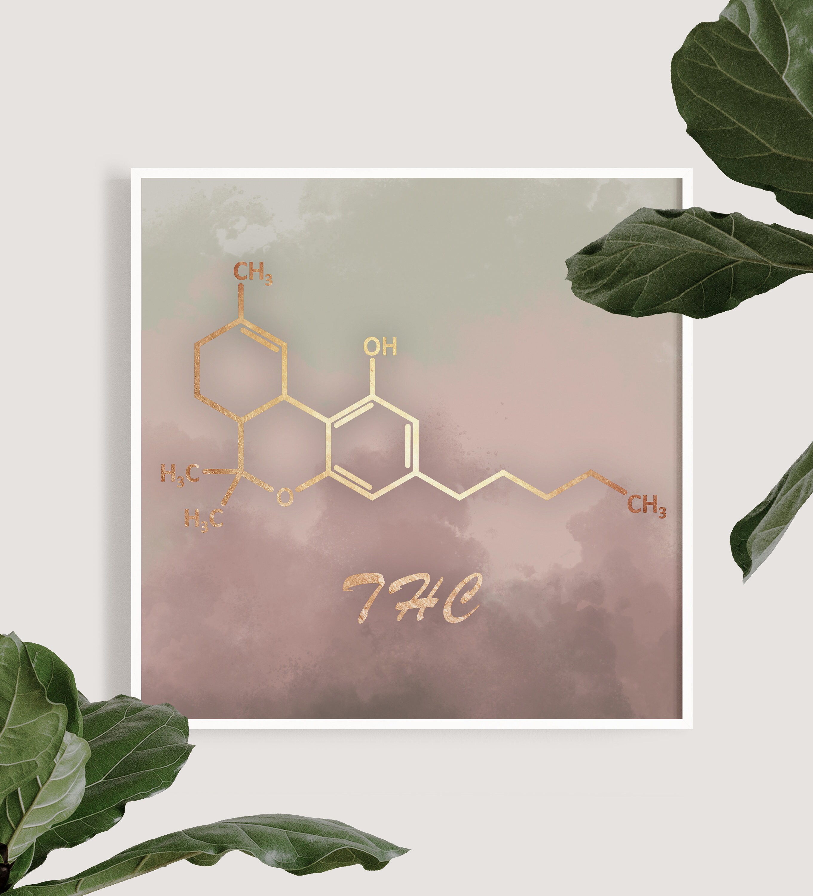 THC Molecule Art print THC poster Cannabis Poster Cannabis | Etsy
