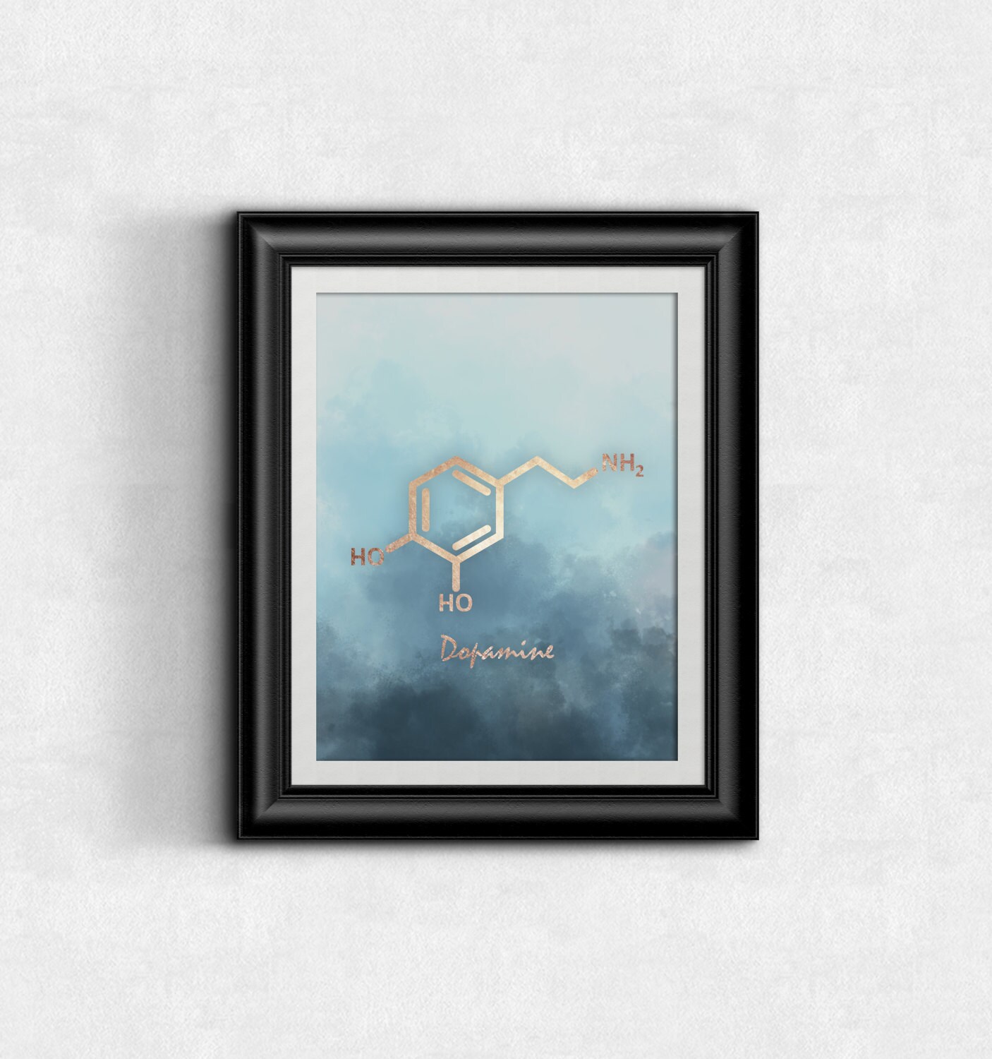 Dopamine Molecule Poster Happiness Molecule Science Teacher | Etsy