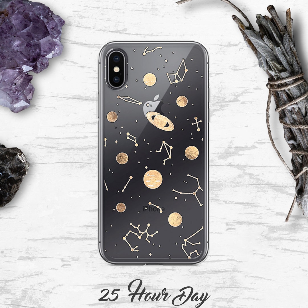 Gold Planet Phone Case, Planet iPhone Case, iPhone 12 Pro, Clear Case ...
