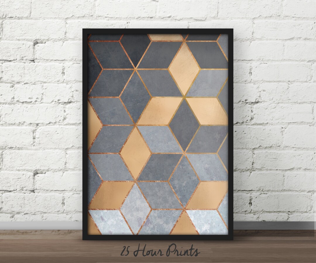Instant Download Gold Diamond Print Painting Art Print Printable ...