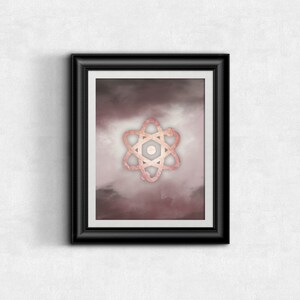 Instant Download Atom Symbol Art Print, Science Art Print, Science ...