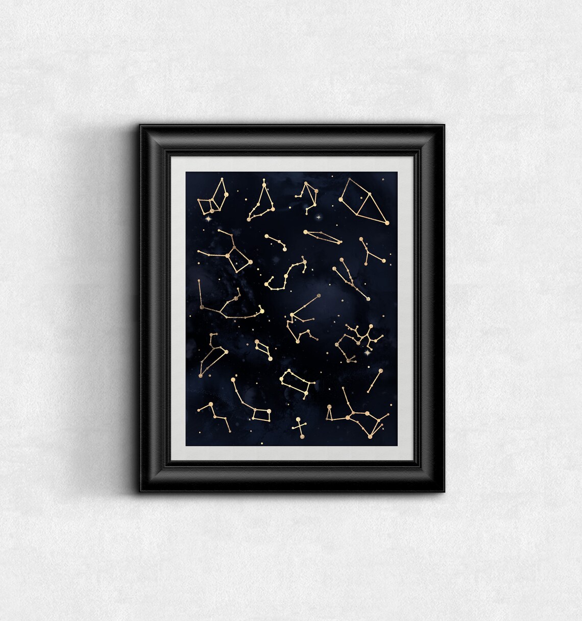 Gold Constellation Poster Star Map Star Chart Astrology Art | Etsy