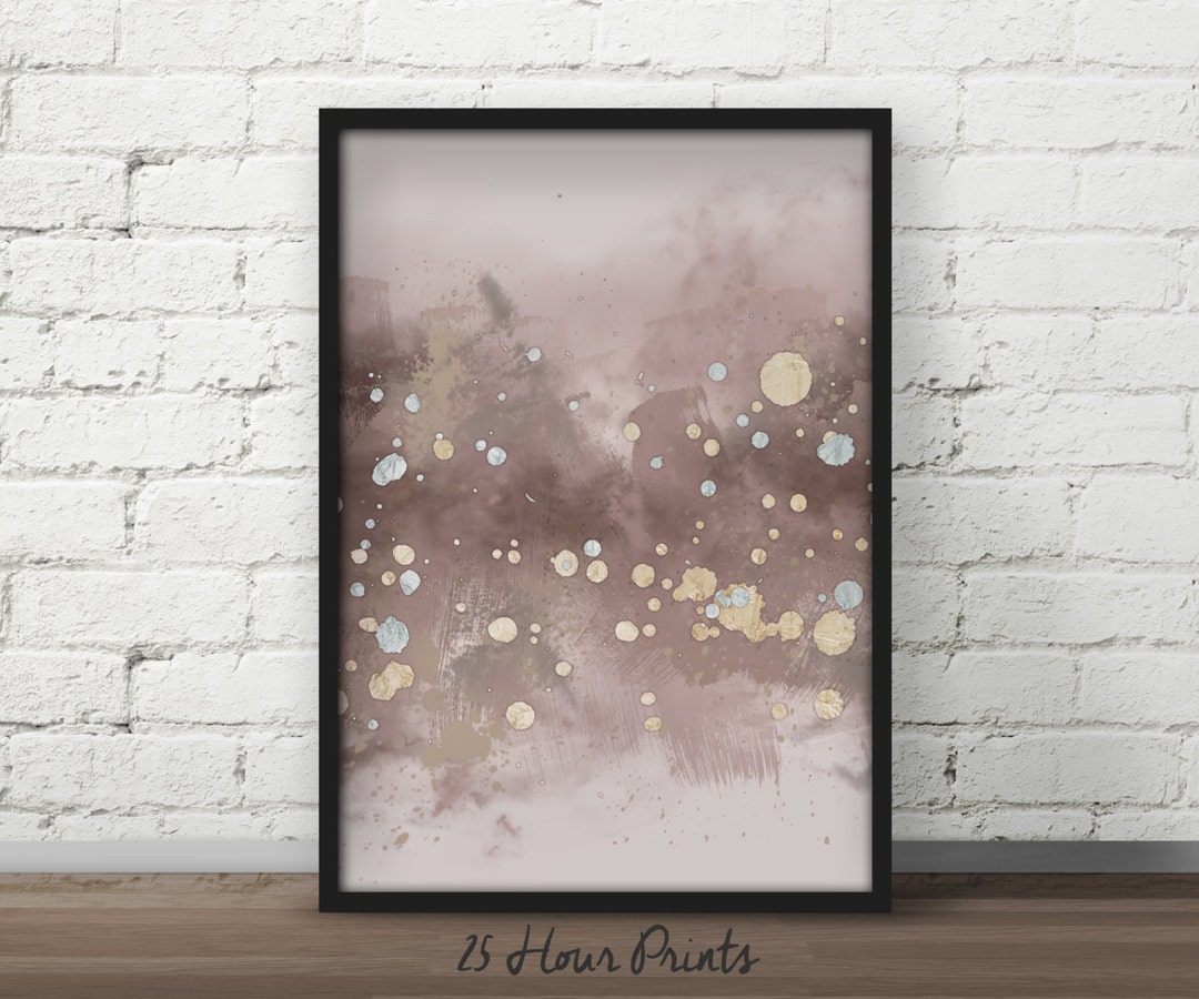 Instant Download Rose Gold Abstract Painting - Printable - Digital ...