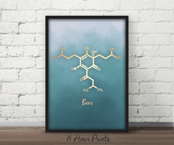 Instant Download Beer Molecule Beer Art Print Printable Art | Etsy