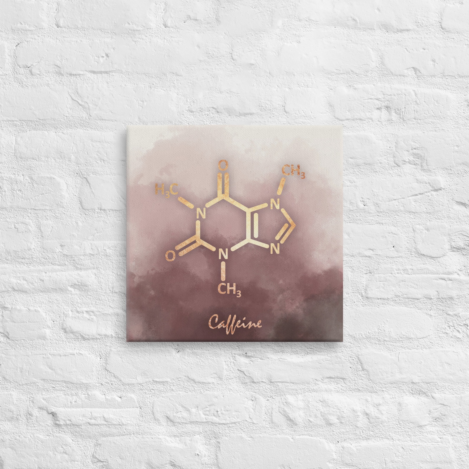 Caffeine Molecule Canvas Caffeine Canvas Print Abstract - Etsy