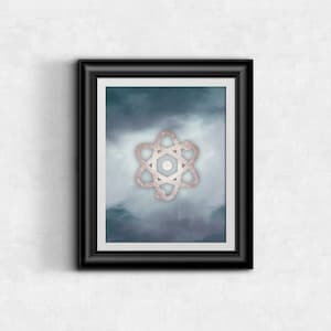 Instant Download Atom Art Print, Atom Poster, Science Art, Science ...