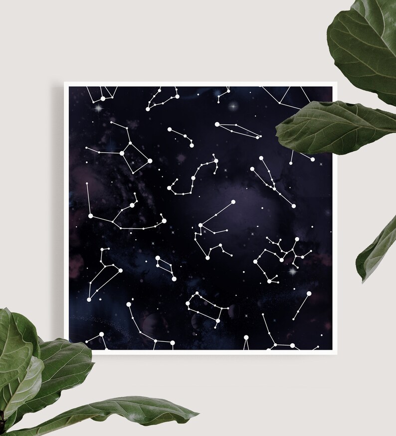 Star Map Poster Star Chart Constellation Poster Galaxy - Etsy
