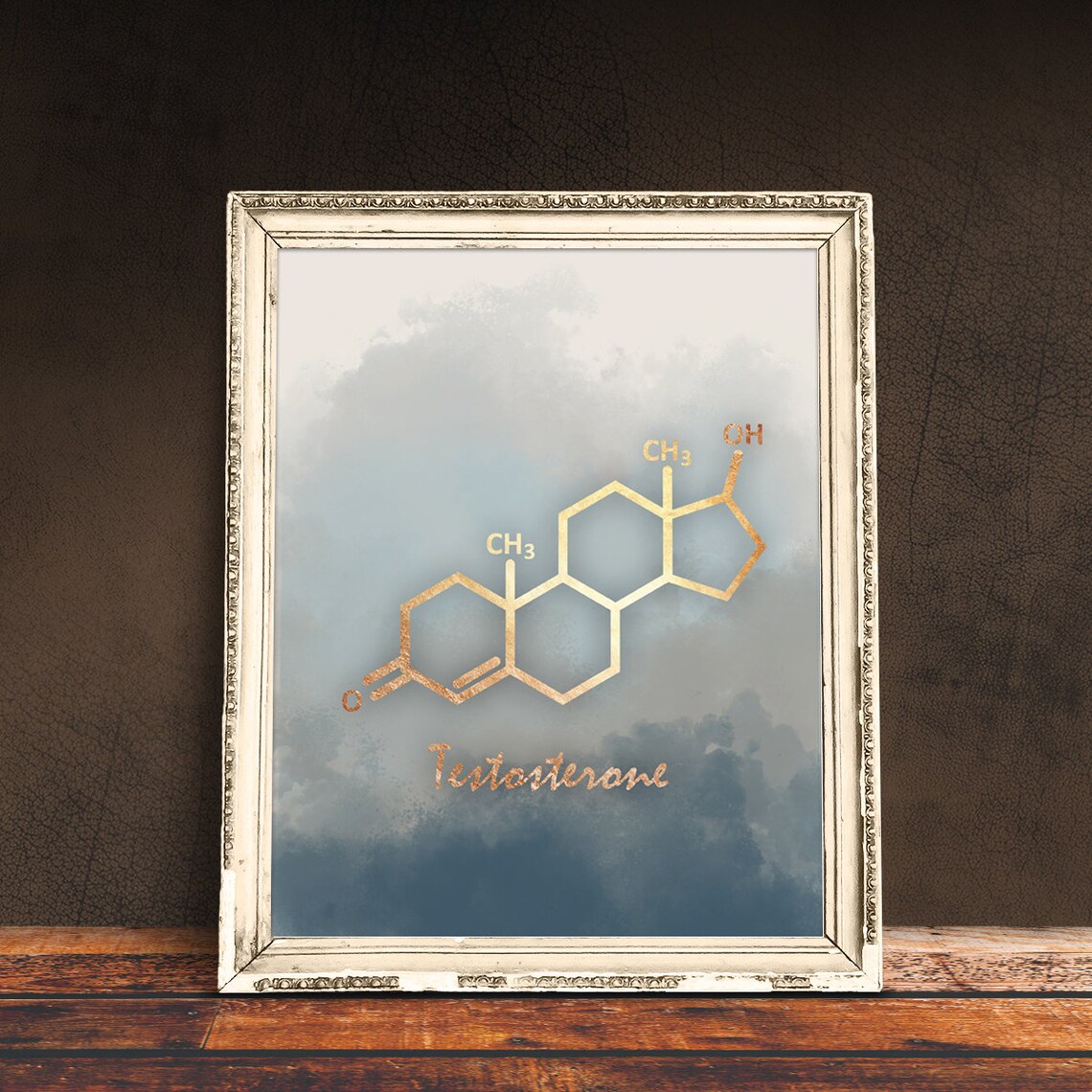 Testosterone Molecule Art Print, Testosterone Wall Art, Testosterone ...