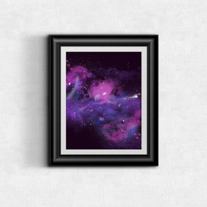 Instant Download Purple Nebula Art Print - Pink Nebula - Printable ...