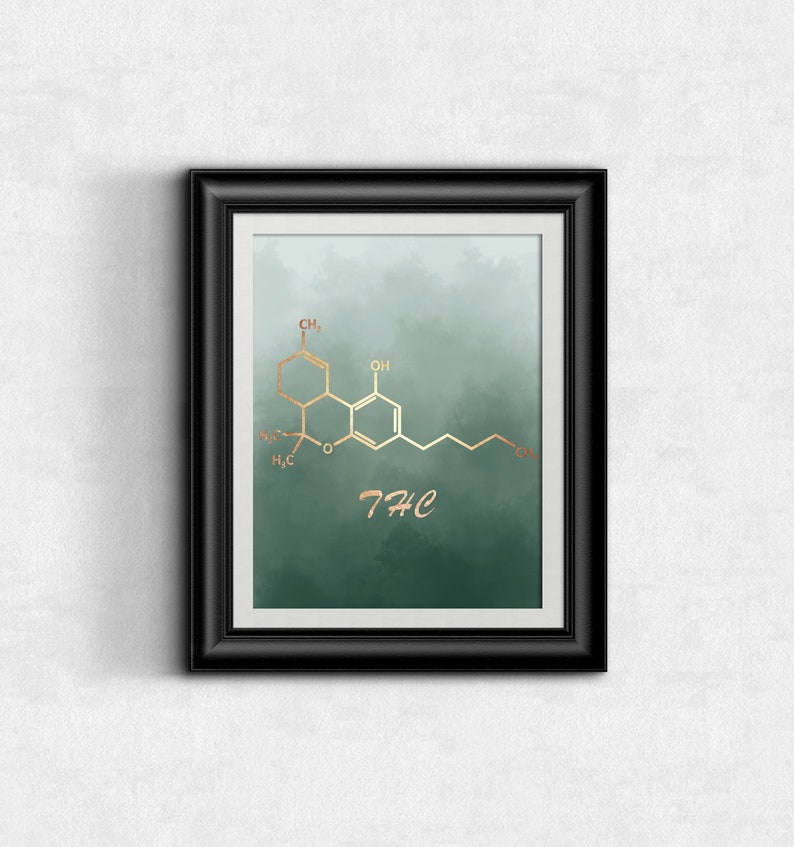 Instant Download THC Molecule Art Print THC Molecule THC - Etsy