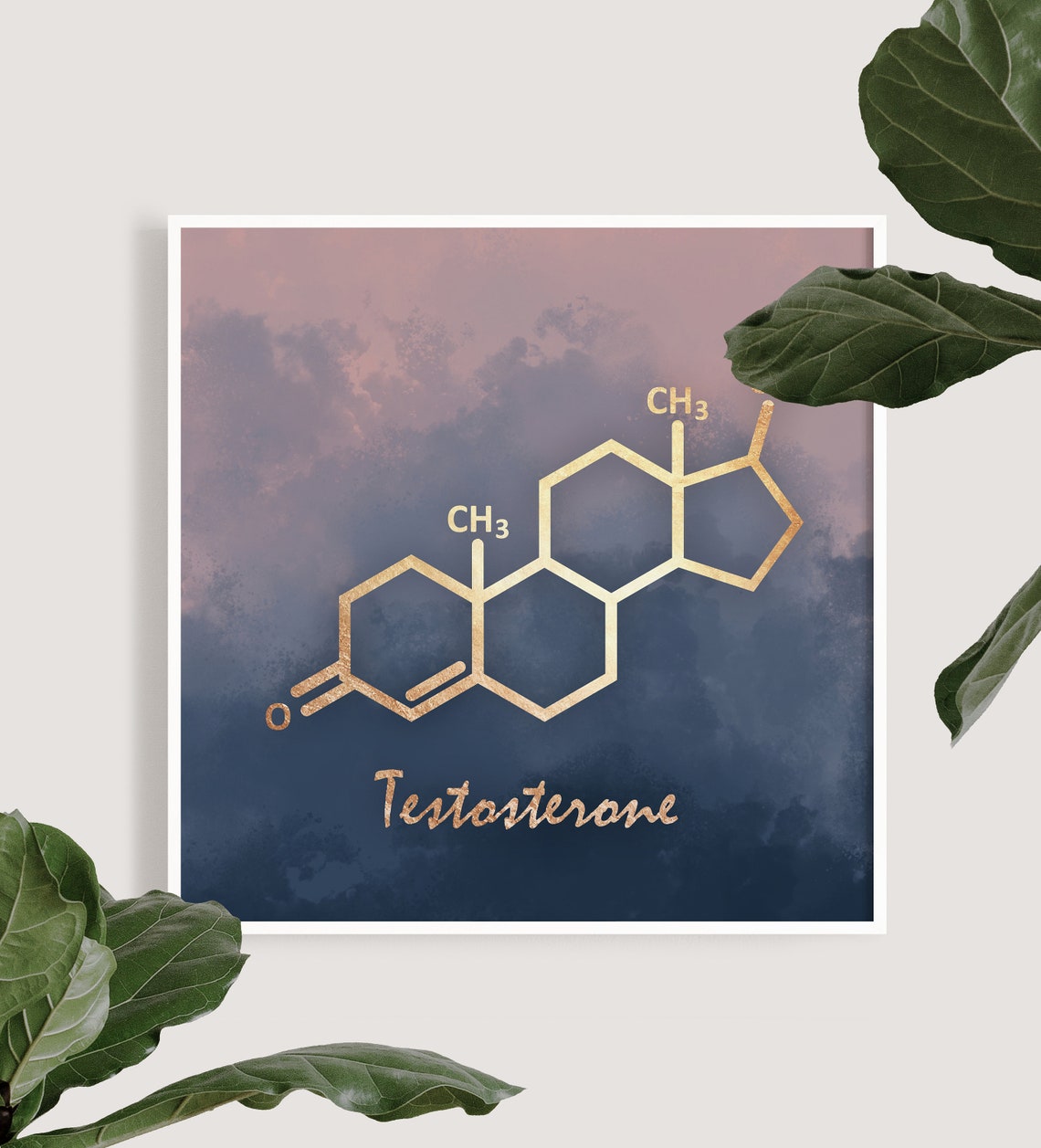 Testosterone Molecule Poster Testosterone Art Print - Etsy