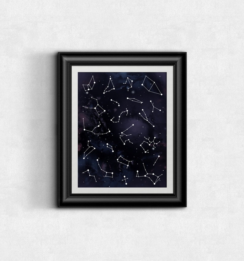 Star Map Poster Star Chart Constellation Poster Galaxy - Etsy