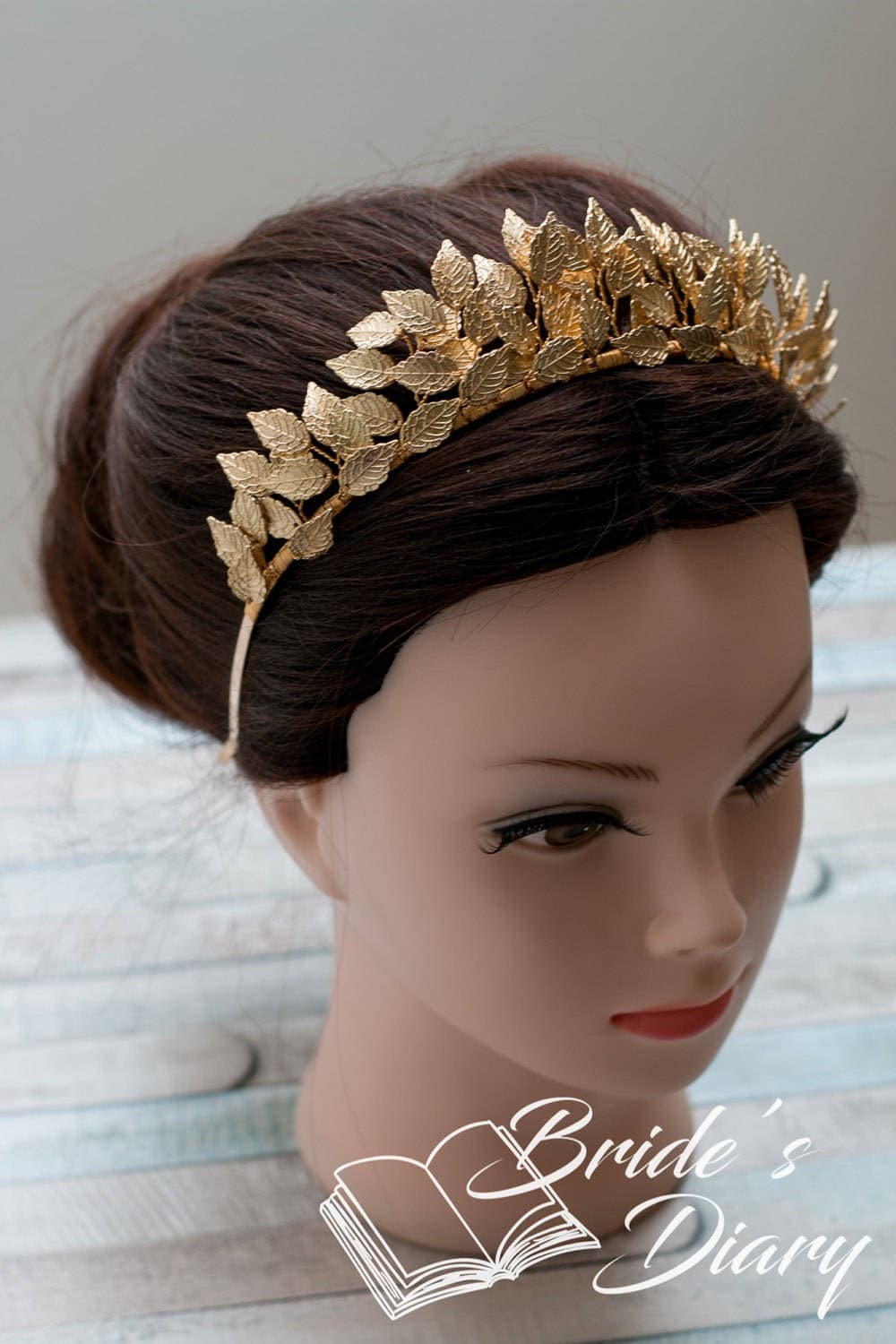 Wedding hair jewelry bridal hair crown golden leaves golden | Etsy