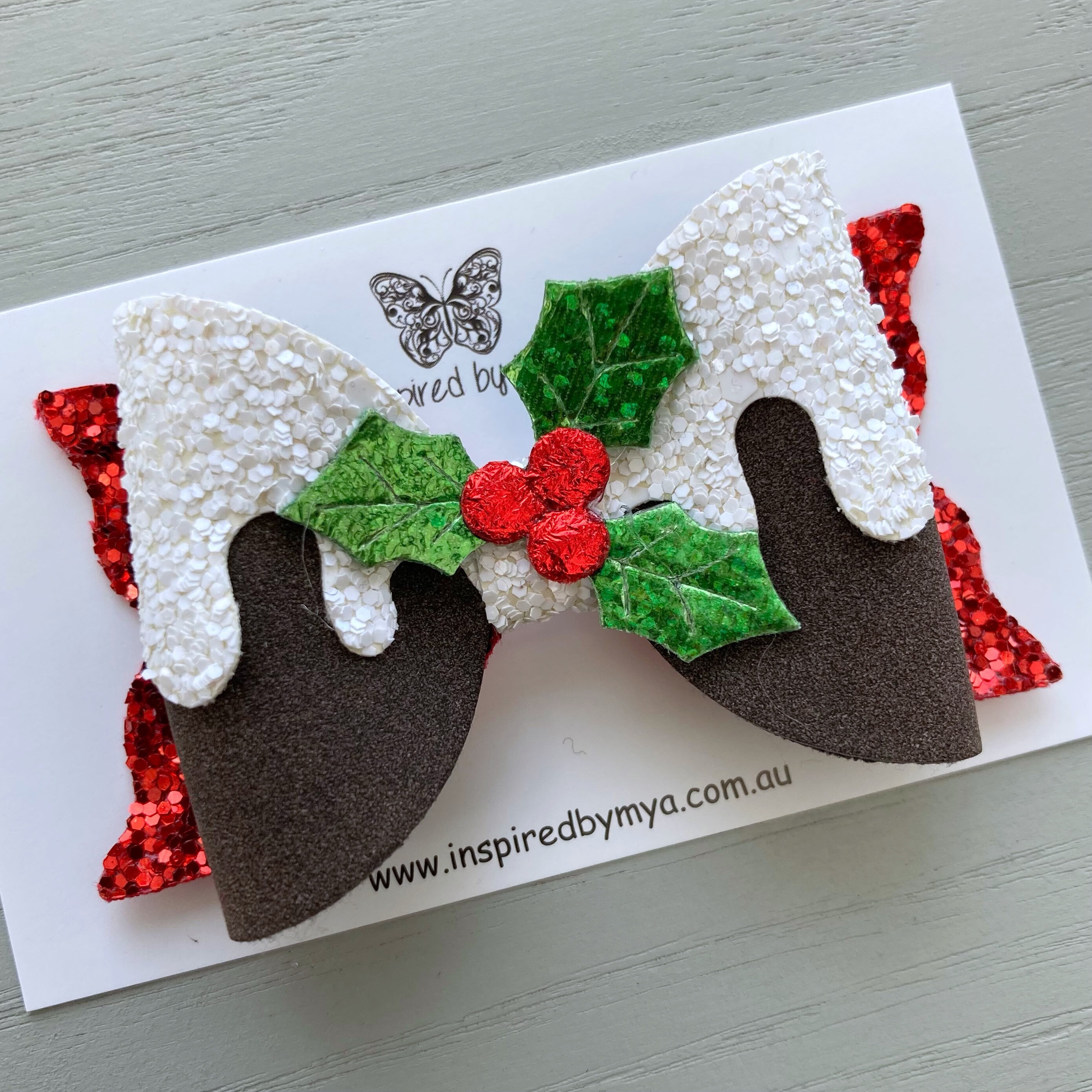 Christmas Pudding Bow Baby Headband Girl Toddler Nylon Thin Headband ...