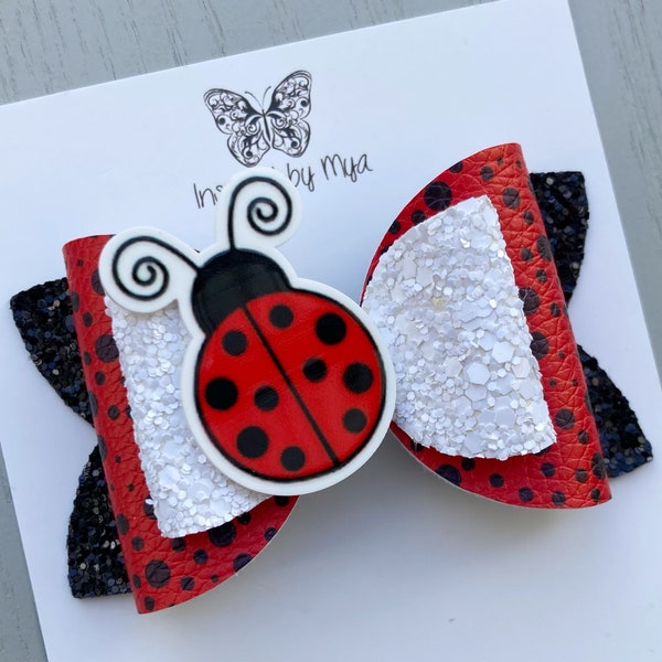 Ladybug Hair Bows - Etsy