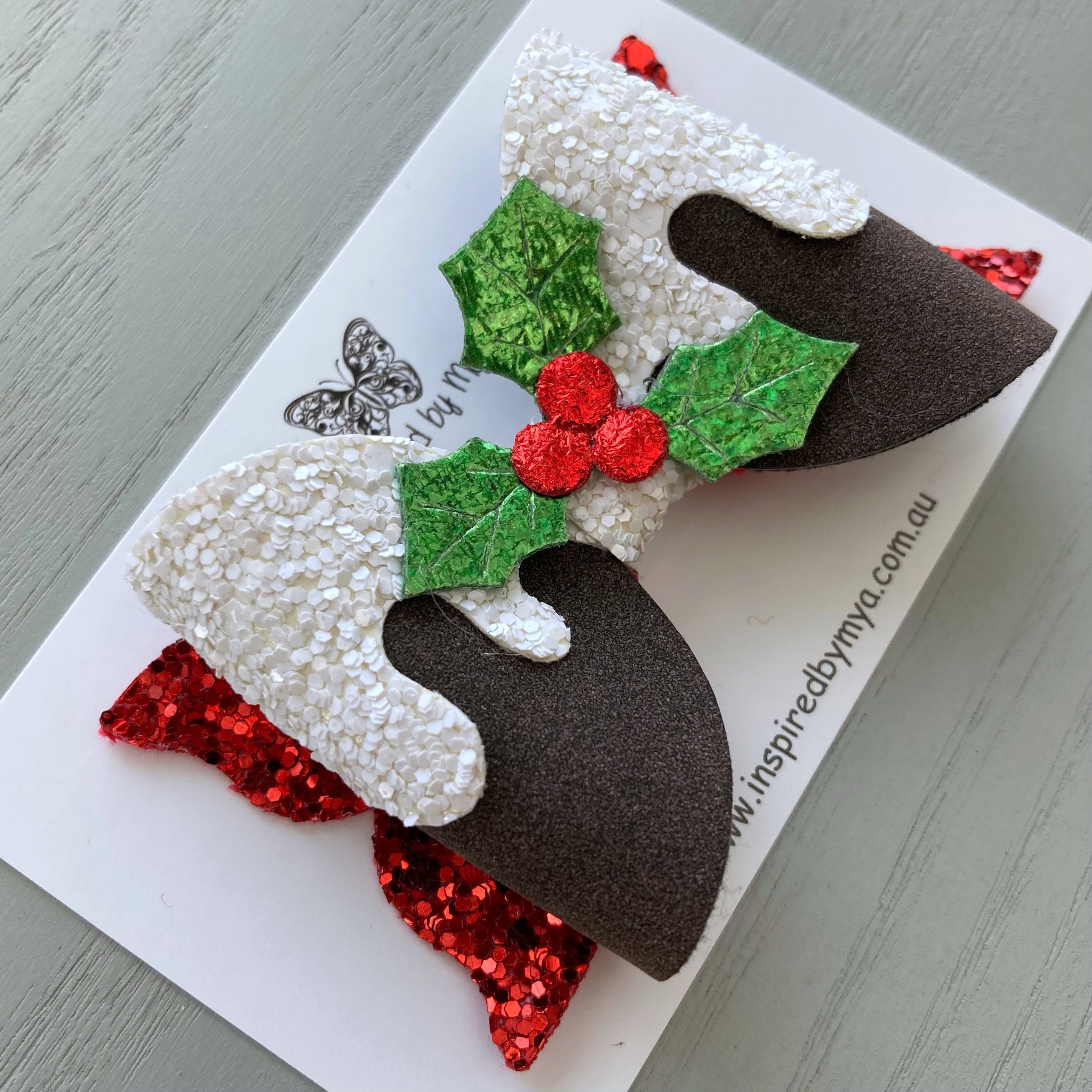 Christmas Pudding Bow Baby Headband Girl Toddler Nylon Thin Headband ...