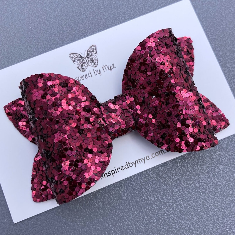 Maroon Hair Bow - Etsy