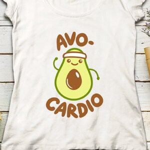 Avo-cardio Svg, Avocado Svg, Vegan Svg, Workout Svg, Avocado Svg File ...