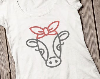 Cow Svg Bandana Heifer SVG Bandana Cow Svg File Farm Svg - Etsy