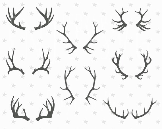 Deer Horn SVG Deer Horn SVG Collection Antler SVG Antler Svg | Etsy