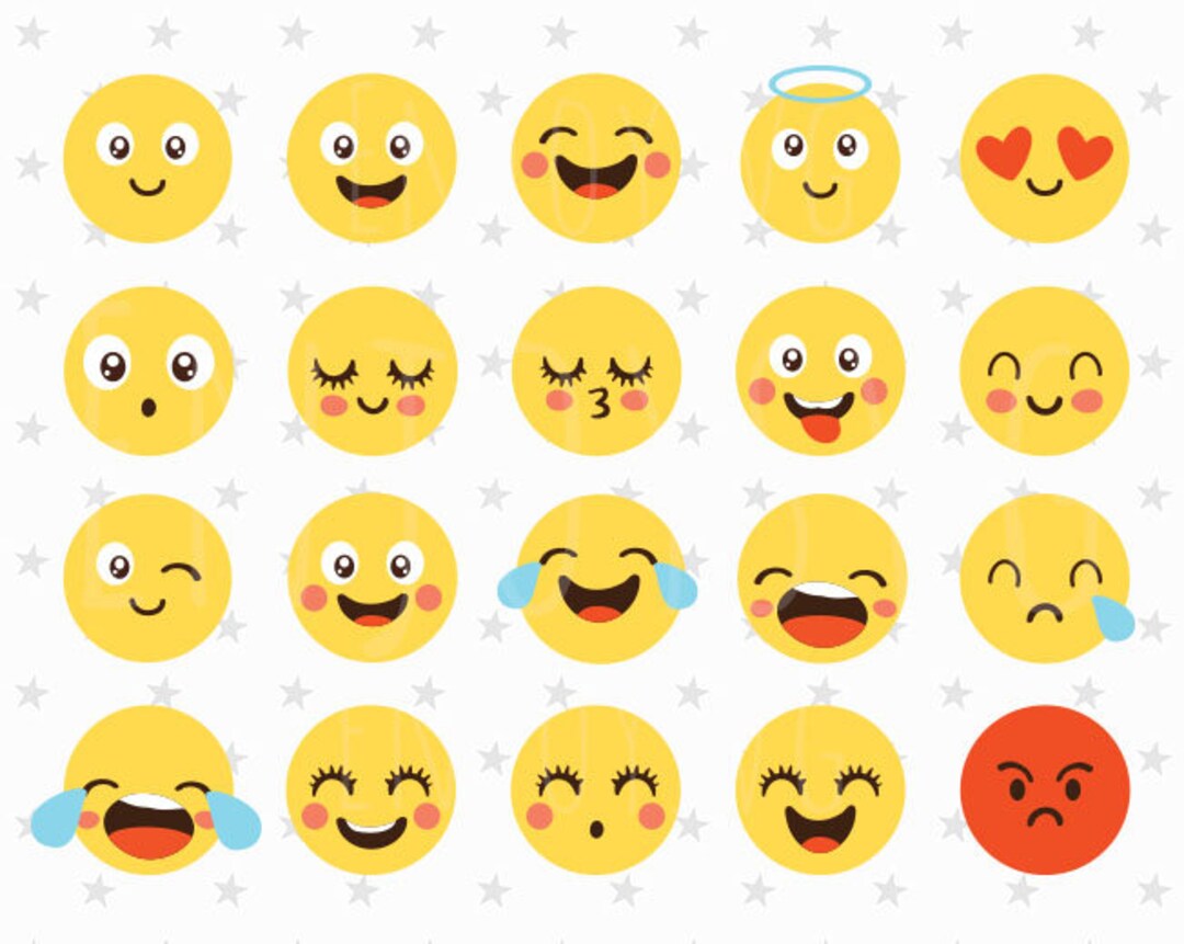 Emoji Svg Emoji Svg File Emoji Clipart Svg Emoji Collection - Etsy