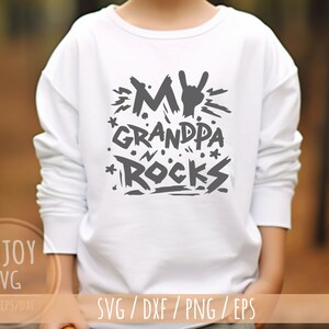 My Grandpa Rocks Svg, Grandpapa Svg, Grandpa Svg, Father's Day Svg, My ...