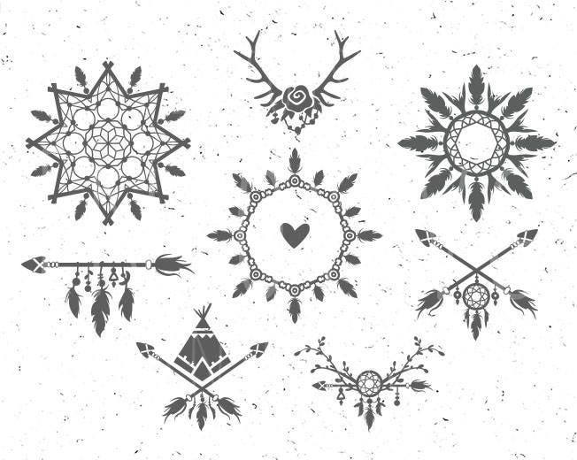 Indian Svg Boho Svg Indian Clip Art Svg Boho Arrow Svg Mandala - Etsy