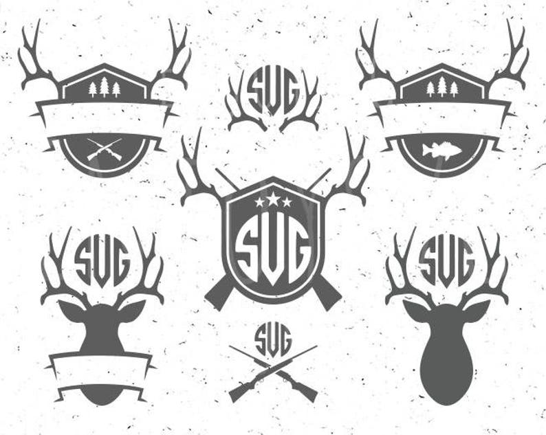 Hunting Monogram Svg Hunt Monogram Svg Set Deer Monogram Svg - Etsy