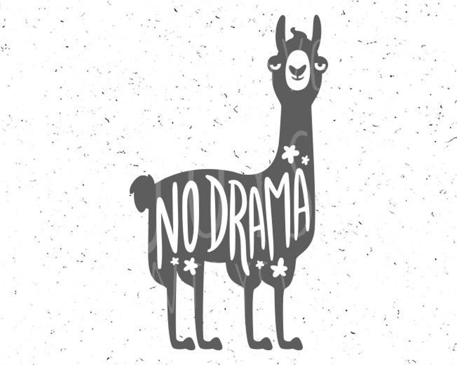 Llama Svg No Drama Llama Svg File No Drama Svg Funny Llama Svg - Etsy