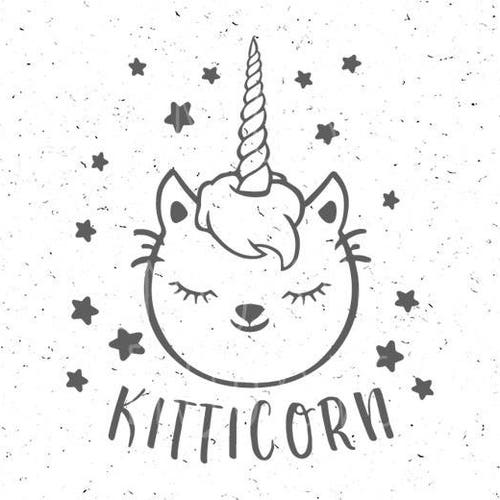 Unicorn Cat SVG DXF Files for Cricut or Silhouette Caticorn - Etsy