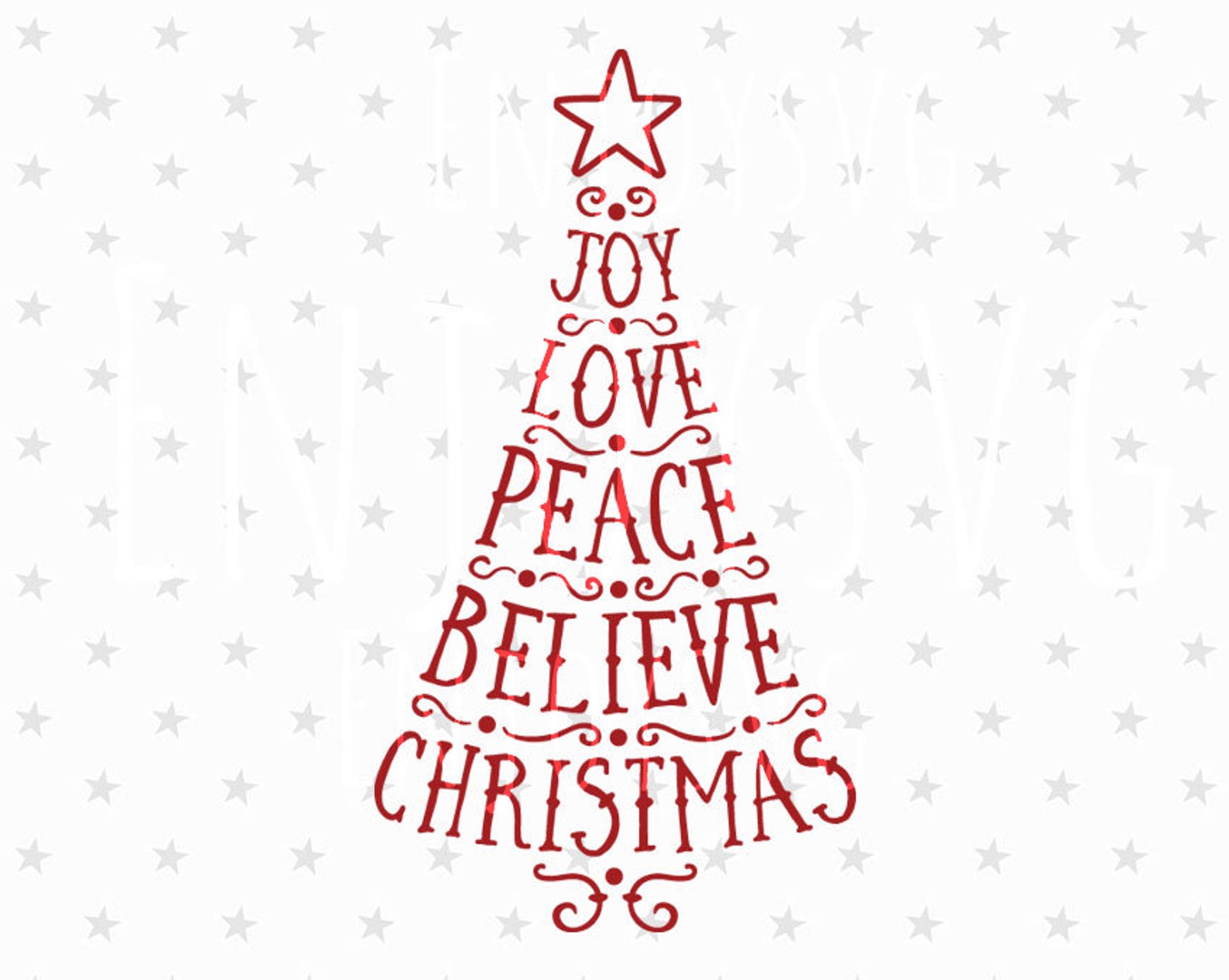 Christmas SVG Christmas Tree Svg Believe Svg Joy Christmas SVG | Etsy