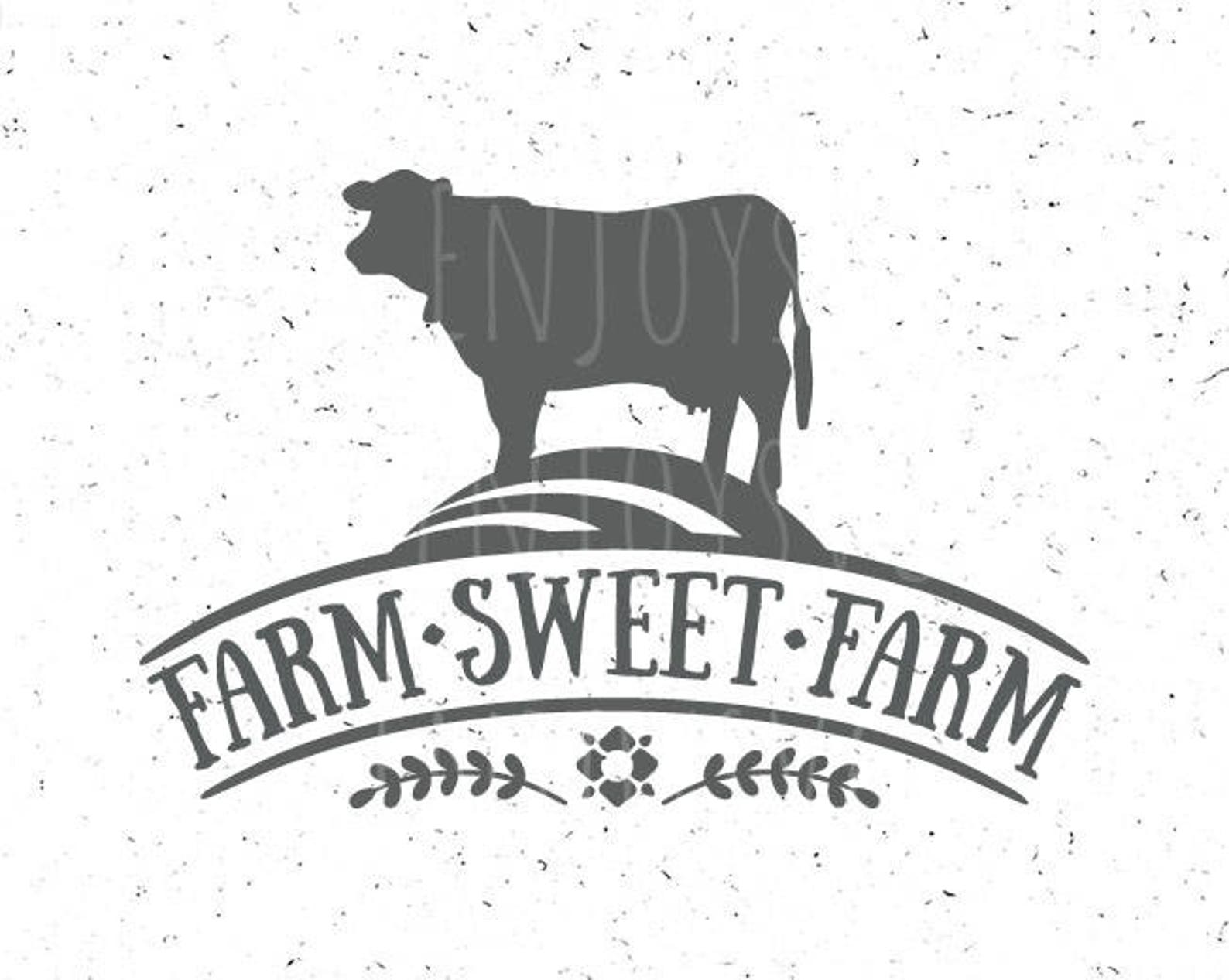 Farm Sweet Farm SVG Farm Svg Farmer Svg Cow Svg Cow Svg File | Etsy
