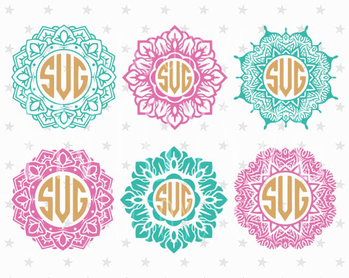 Mandala / Mandala SVG / Mandala Monogram SVG / Monogram Svg | Etsy