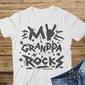 My Grandpa Rocks Svg, Grandpapa Svg, Grandpa Svg, Father's Day Svg, My ...