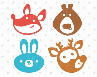 Cute Baby Woodland Forest Animals SVG Cut Files Deer Cut - Etsy
