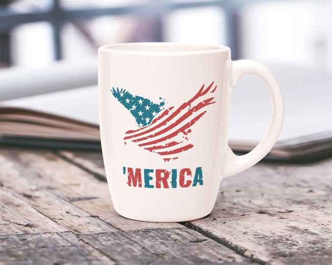 Patriotic Eagle svg4th of July SVGAmerican Flag svg USA | Etsy