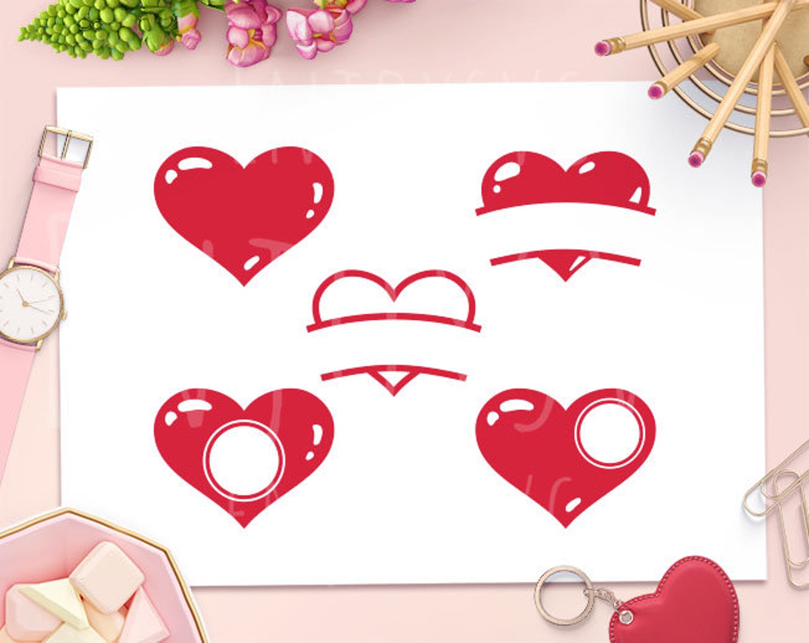 Valentine Monograms Boy Valentine Svg Hearts Monograms - Etsy