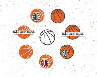 Basketball SVG Basketball Monogram Svg Sports Svg Cricut - Etsy