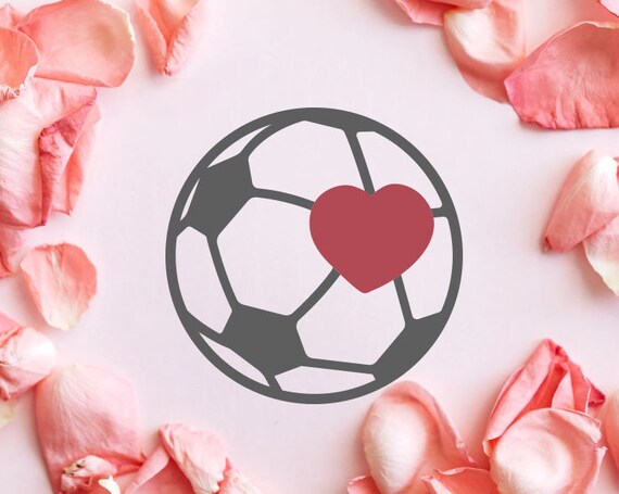 Soccer Svg Soccer Ball With Heart Svg Soccer Ball Svg Love | Etsy