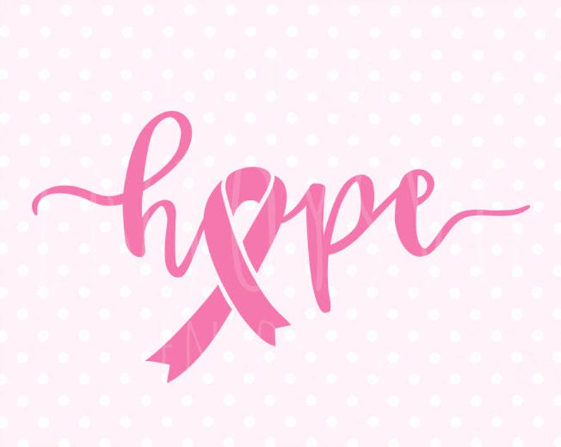 Hope With Cancer Ribbon Svg